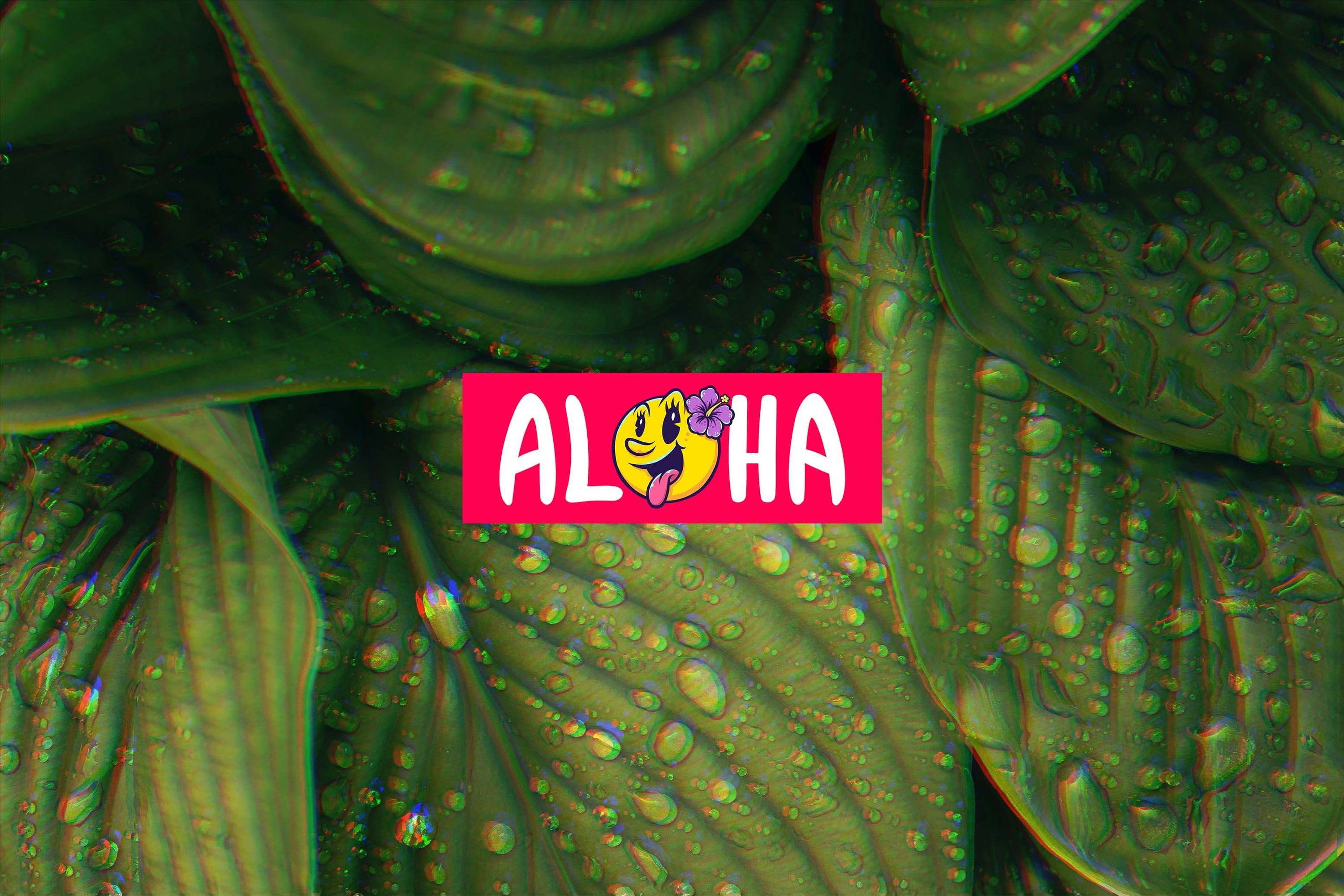 ALOHA by Mojis. The Smiley Face Signature Design In Aloha